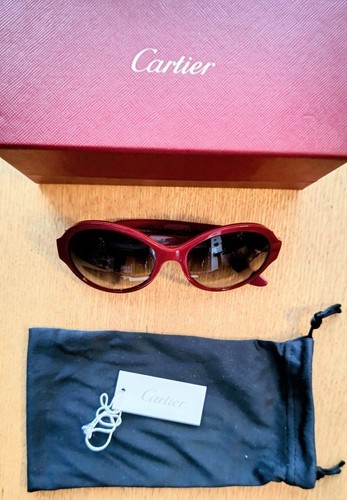 Cartier Women Sunglasses Wine Red Frame | eBay