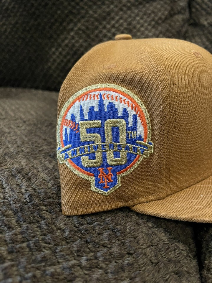New York Mets 50th Anniversary Bourbon and Suede UV New Era 7 1/4 NWT ...