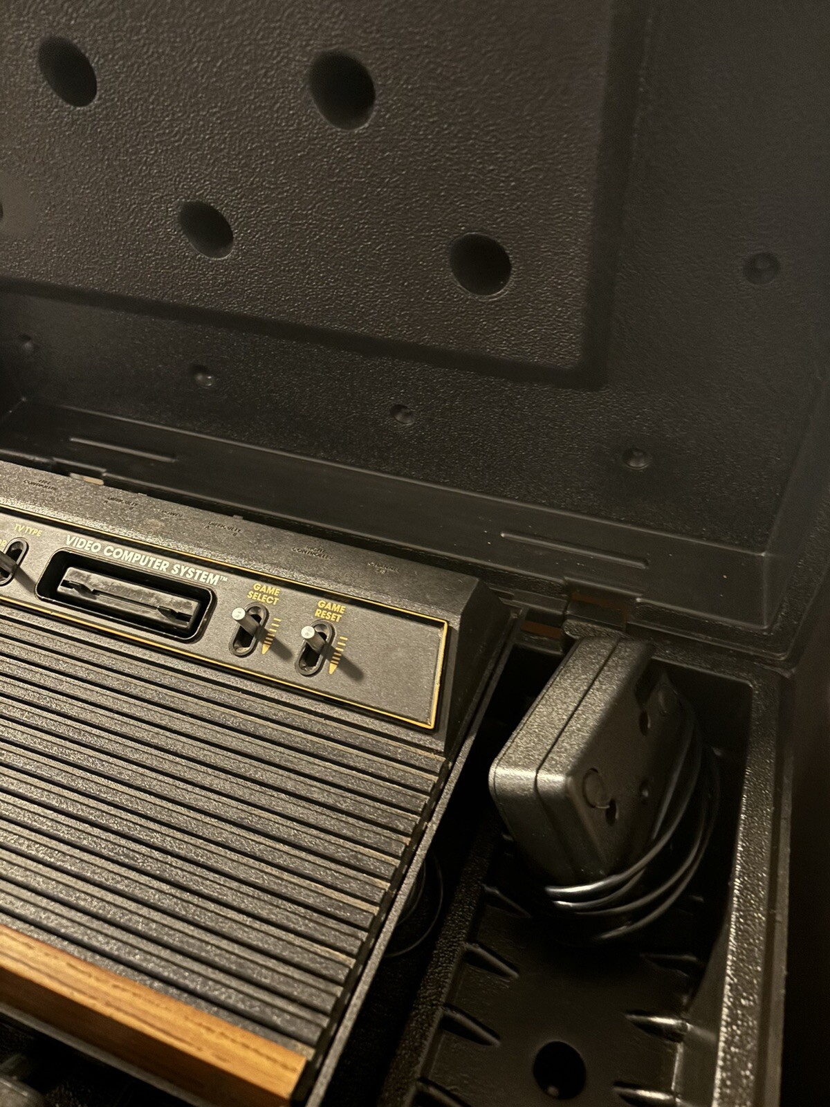 RARE Vintage Atari 2600 Black Carrying Case WITH Console & Controllers ...