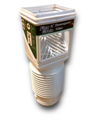 Flex Grate White Vinyl Downspout Filter | eBay