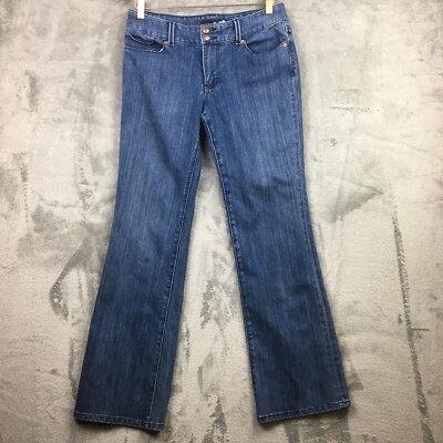 Seven7 Straight Denim Size 6 Blue Medium Wash Mid Rise Sequins 31 inch ...