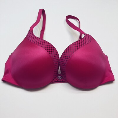 Victoria Secret Push Up Satin Padded Cup Underwire Bra Pink 32D | eBay