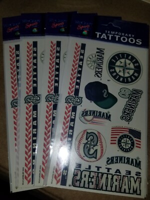 Wincraft Sports Seattle Mariners Temporary Tattoos Lot Of 4 Sealed | eBay