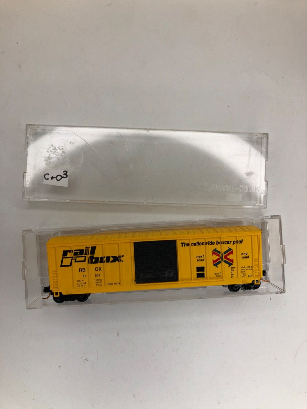 RAILBOX THE NATIONWIDE BOXCAR POOL RBOX 15002 N SCALE YELOW | eBay