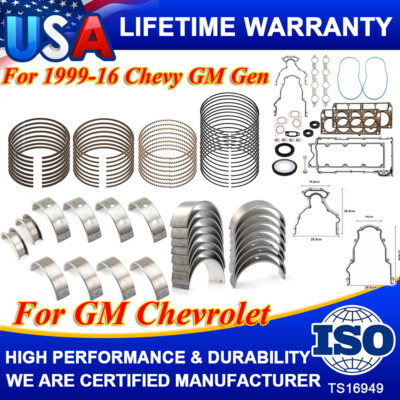 Engine Rebuild Kit-Bearing & Gaskets For Chevy GMC Sierra LS1/LS6 4.8L ...