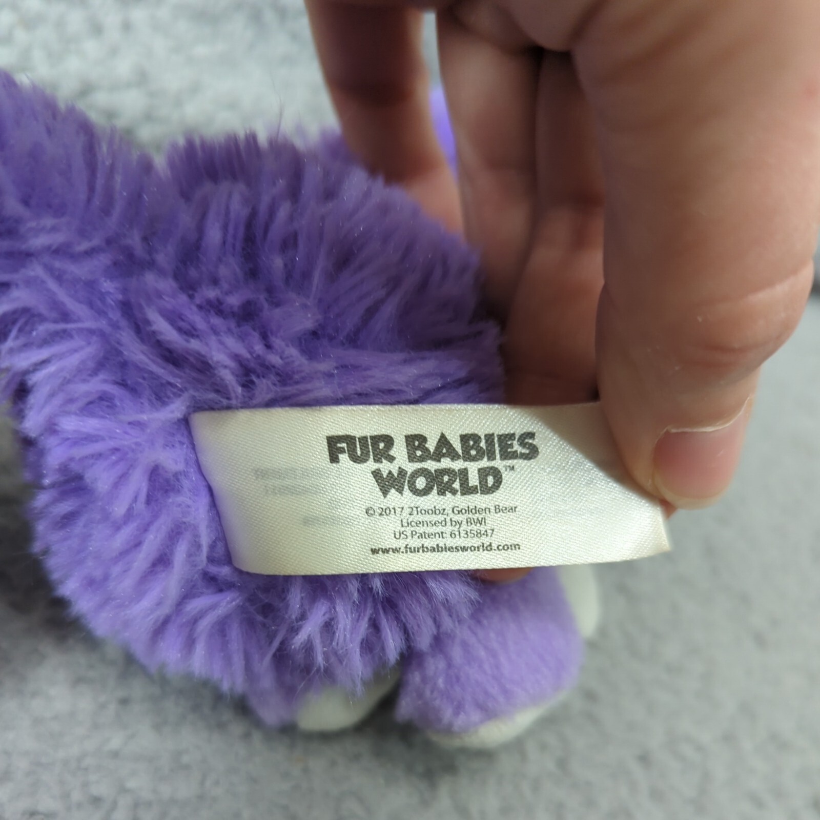 2toobz Golden Bear Fur Babies World Purple Critter With Bunny Ears ...