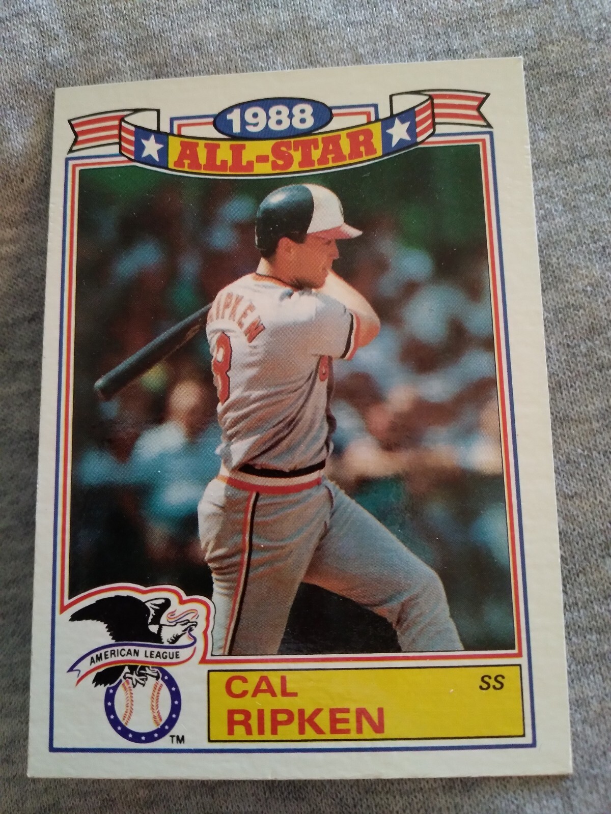 ORIGINAL 1989 TOPPS Cal Ripken Jr. ALL-STAR GAME COMMEMORATIVE SET CARD ...
