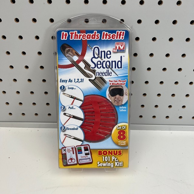 One Second Needle Threads Itself Seen TV 8 Needles Bonus 101 Sewing PC ...