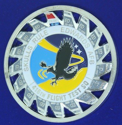 USAF 416th Flight Test Squadron F-16 Tail Flash Skulls Rule Challenge ...
