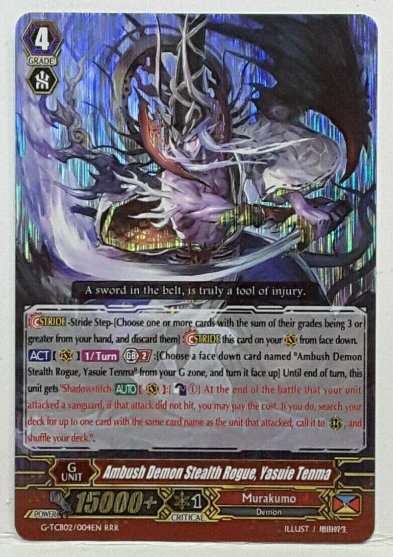Cardfight Vanguard Ambush Demon Stealth Rogue, Yasuie Tenma G-TCB02 ...