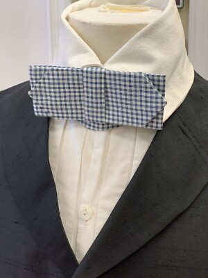 19th century - Victorian style Man's GREY CHECKED cotton Cravat ...