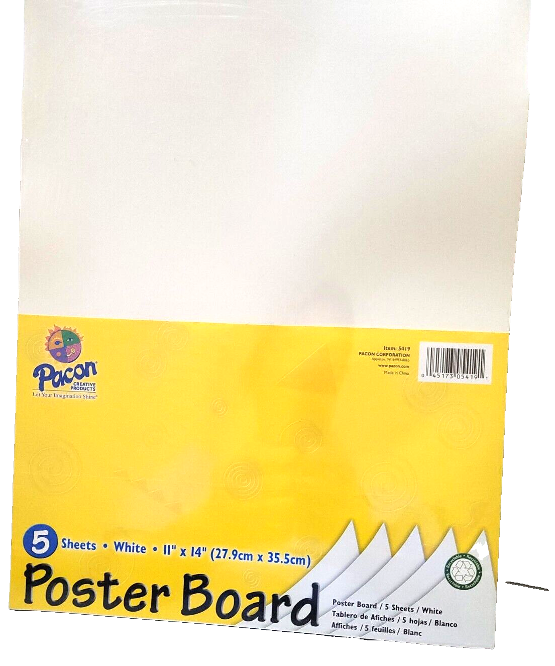 Pacon Poster Board 5 Sheets - White - 11" x 14" | eBay