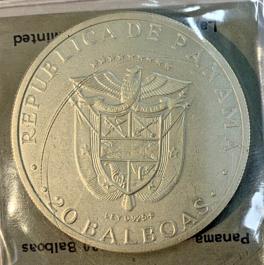 1974 Panama Sterling Silver 20 Balboas Coin Uncirculated w/Toning | eBay