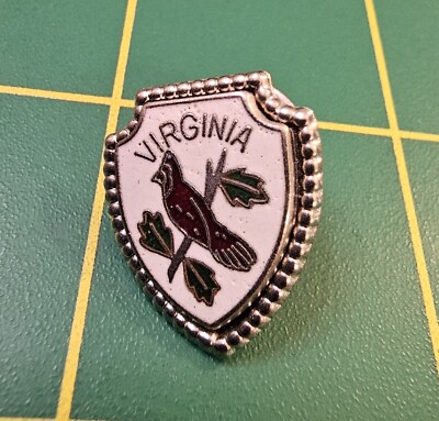 Vintage Souvenir Lapel Pin US Collectible Virginia Shield | eBay