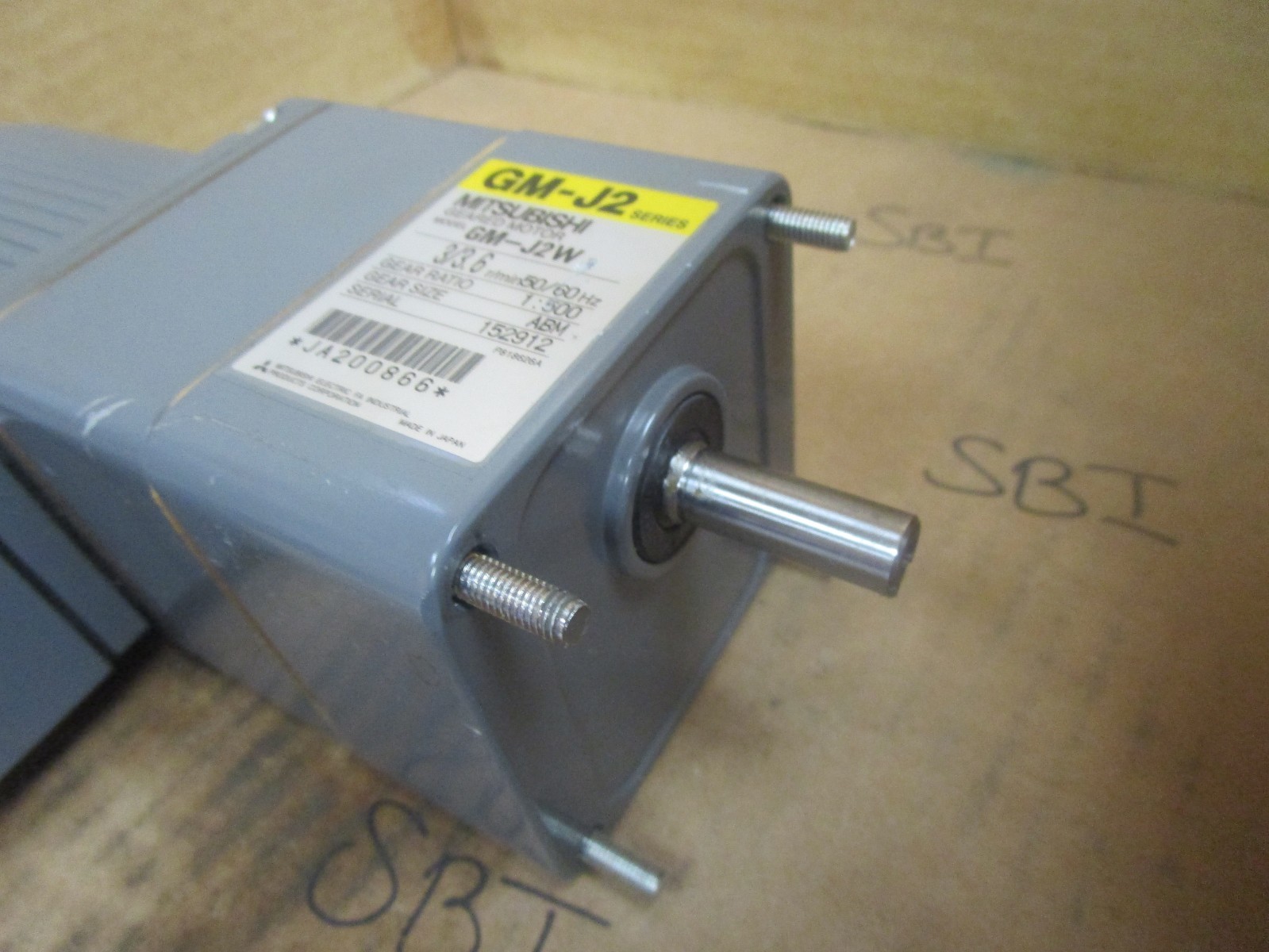 Mitsubishi Geared Motor GM-J2W GMJ2W 3.6r/min Ratio 1:500 Size ABM Used ...