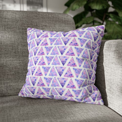 CUSHION COVER PILLOW CASE|PURPLE TRIANGLE SHAPE PATTERN | eBay Australia