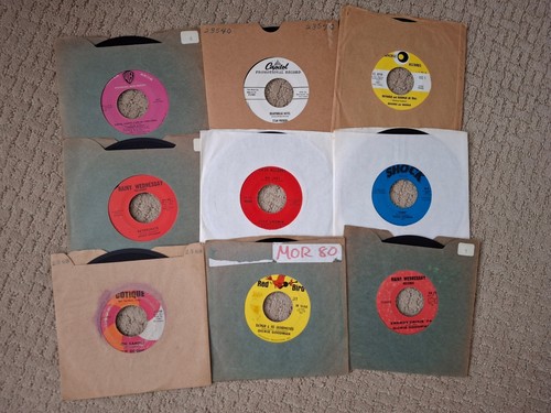 Novelty records, 45 rpm, qty of 9, plus Smokey Robinson Anthology album ...