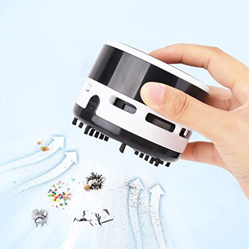 Mini Crumb Vacuum Cleaner Portable Desktop Sweeper Handheld Cordless ...