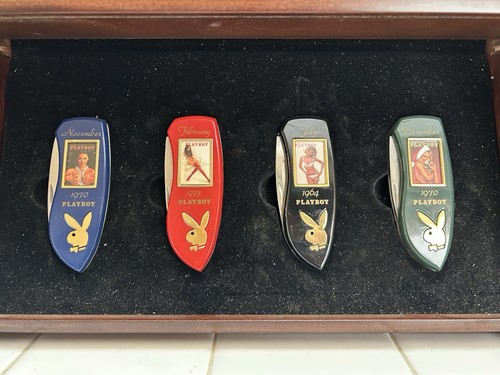 Playboy Set of 4 Franklin Mint Knightstone Collection 2 Blade Pocket ...