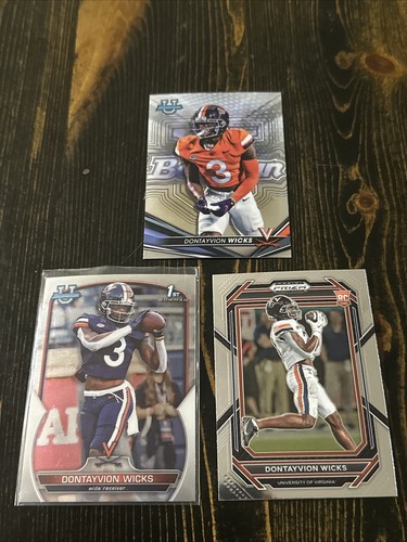 2022 Prizm Chrome Dontayvion Wicks RC (3) Card Lot Virginia Packers | eBay