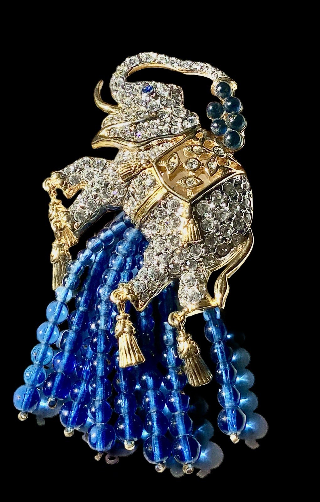 1993 Vintage Elizabeth Taylor For Avon Diamanté Eleph… - Gem