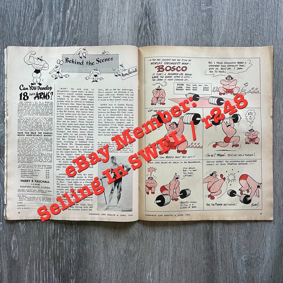STRENGTH & HEALTH Magazine IRVIN ZABO KOSZEWSKI + JOHN DAVIS JUN 1954 ...