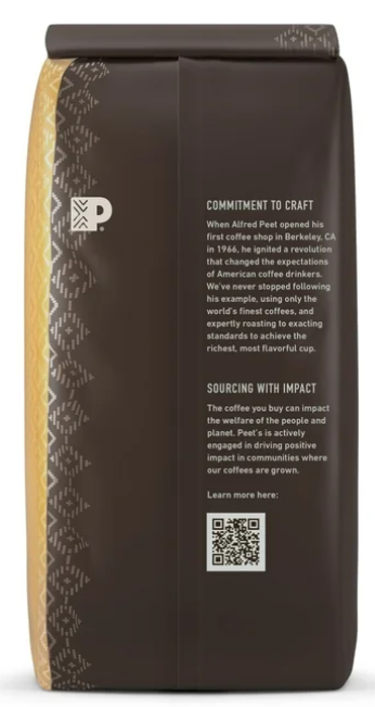 Peet's Coffee Big Bang Premium Medium Roast Ground Coffee, Arabica, 10. ...