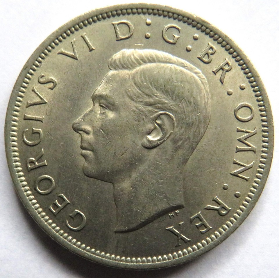 1948 King George VI Halfcrown Coin In Better Grade - Great Britain ...