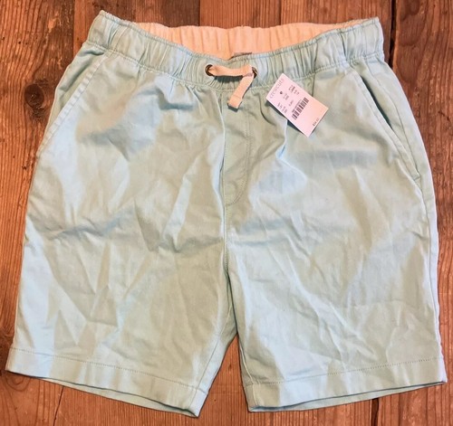 CREWCUTS Size 14 Boys Light Blue Dock Shorts Drawstring Elastic Waist ...