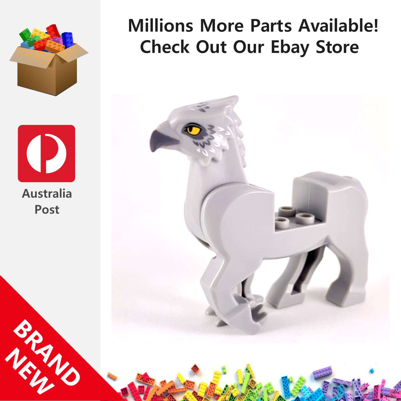 Genuine LEGO™ Light Grey Hippogriff Dark Bluish Gray Beak 50100 6267702 ...