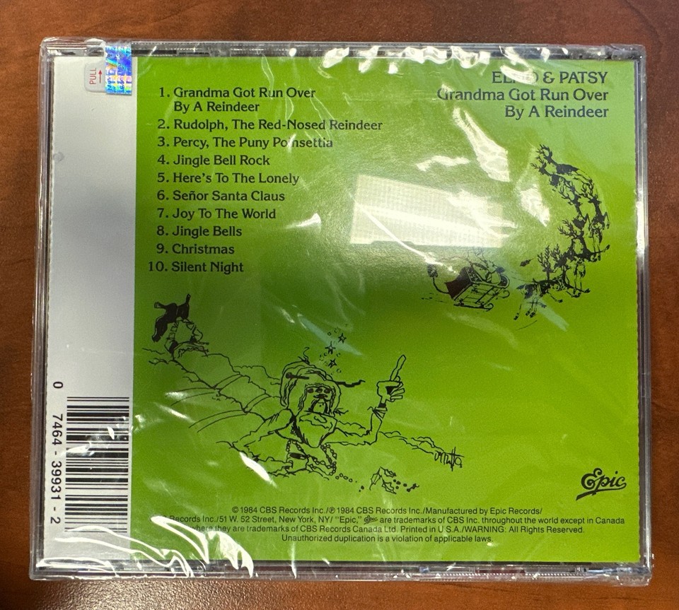 Grandma Got Run Over by a Reindeer by Elmo & Patsy (CD, Jul-1988, Epic ...