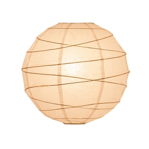 Palla Paper Shade White - 40Cm Simplistic Ball Shape Ceiling Lamp Shade ...