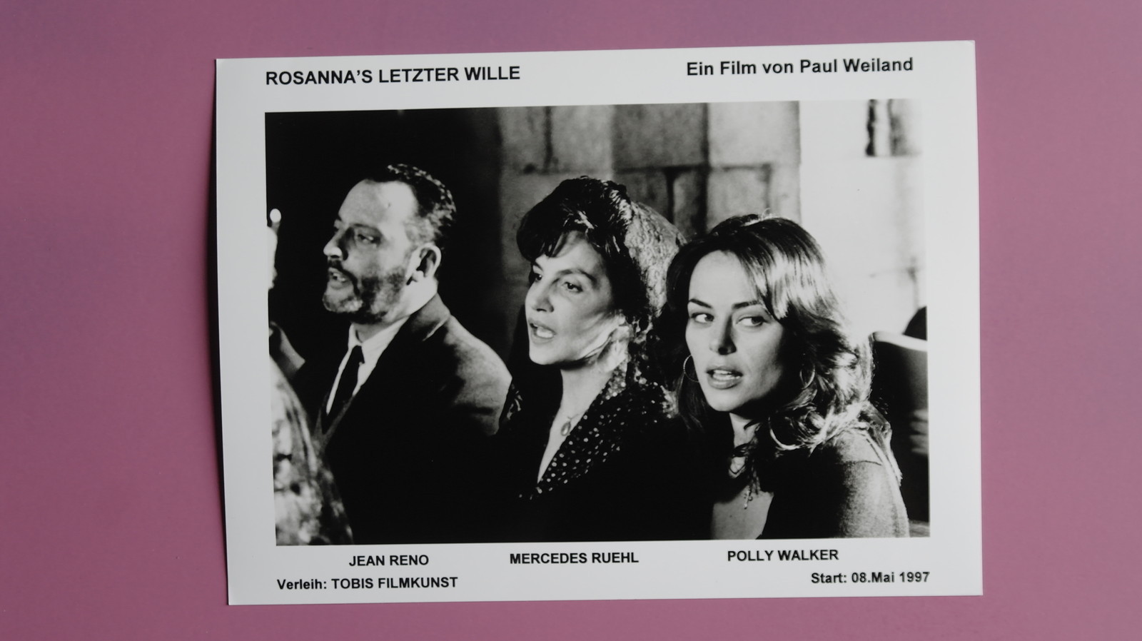 (X62) 2x Pressefotos - ROSANNA'S LETZTER WILLE Jean Reno / Mercedes ...