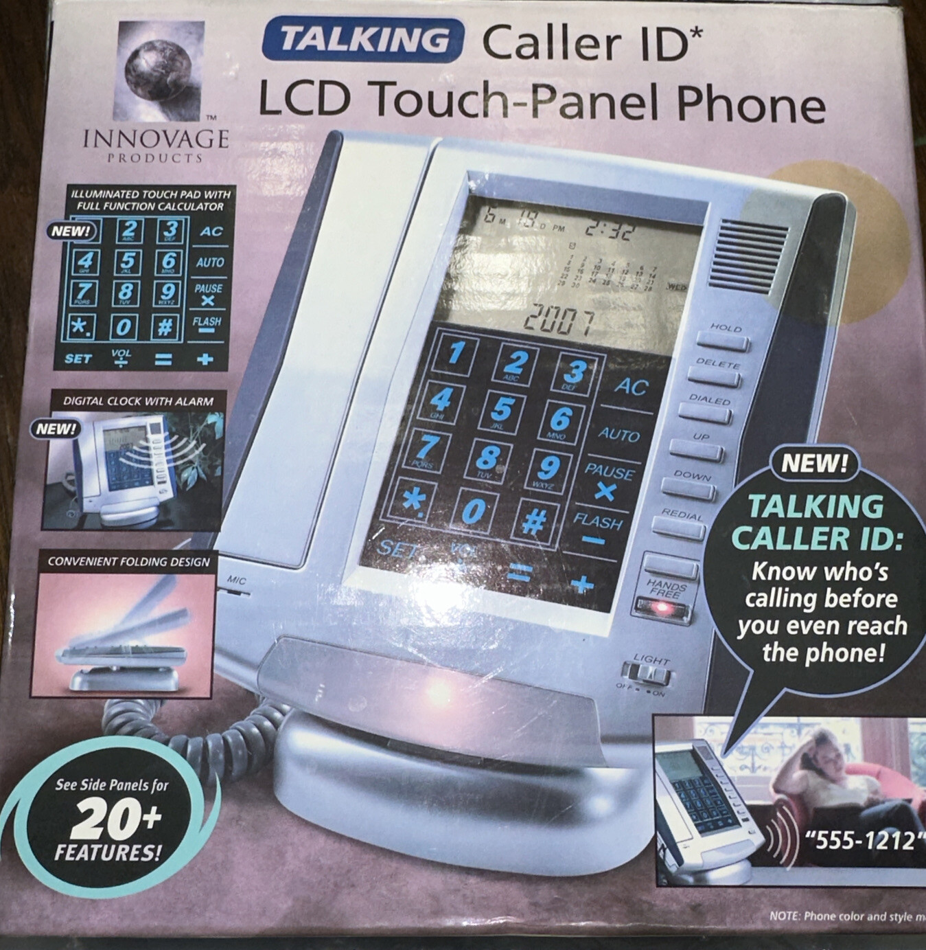 LCD Phone Talking Caller ID Touch Panel Display Speaker Alarm Clock ...