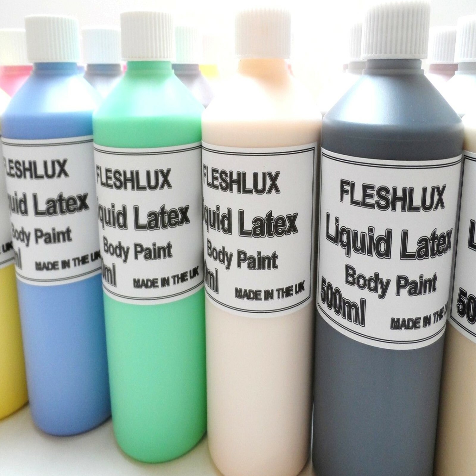 500ml Liquid Latex Halloween Black White Blue green flesh Fake Skin ...