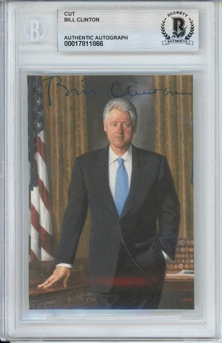 President Bill Clinton SIGNED AUTOGRAPHED Presidential Portrait BECKETT ...