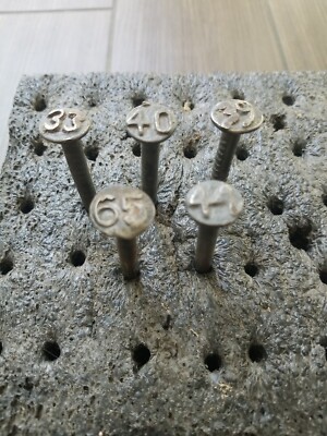 5 Antique Railroad Numbered Nails Spikes Tie | eBay