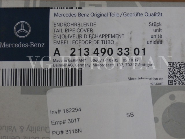 Genuine Mercedes-Benz Pipe Shield 2134903301 OEM for sale online | eBay