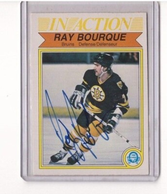 RAY BOURQUE SIGNED 1982-83 O-PEE-CHEE OPC HOCKEY CARD #24 BRUINS AUTO ...