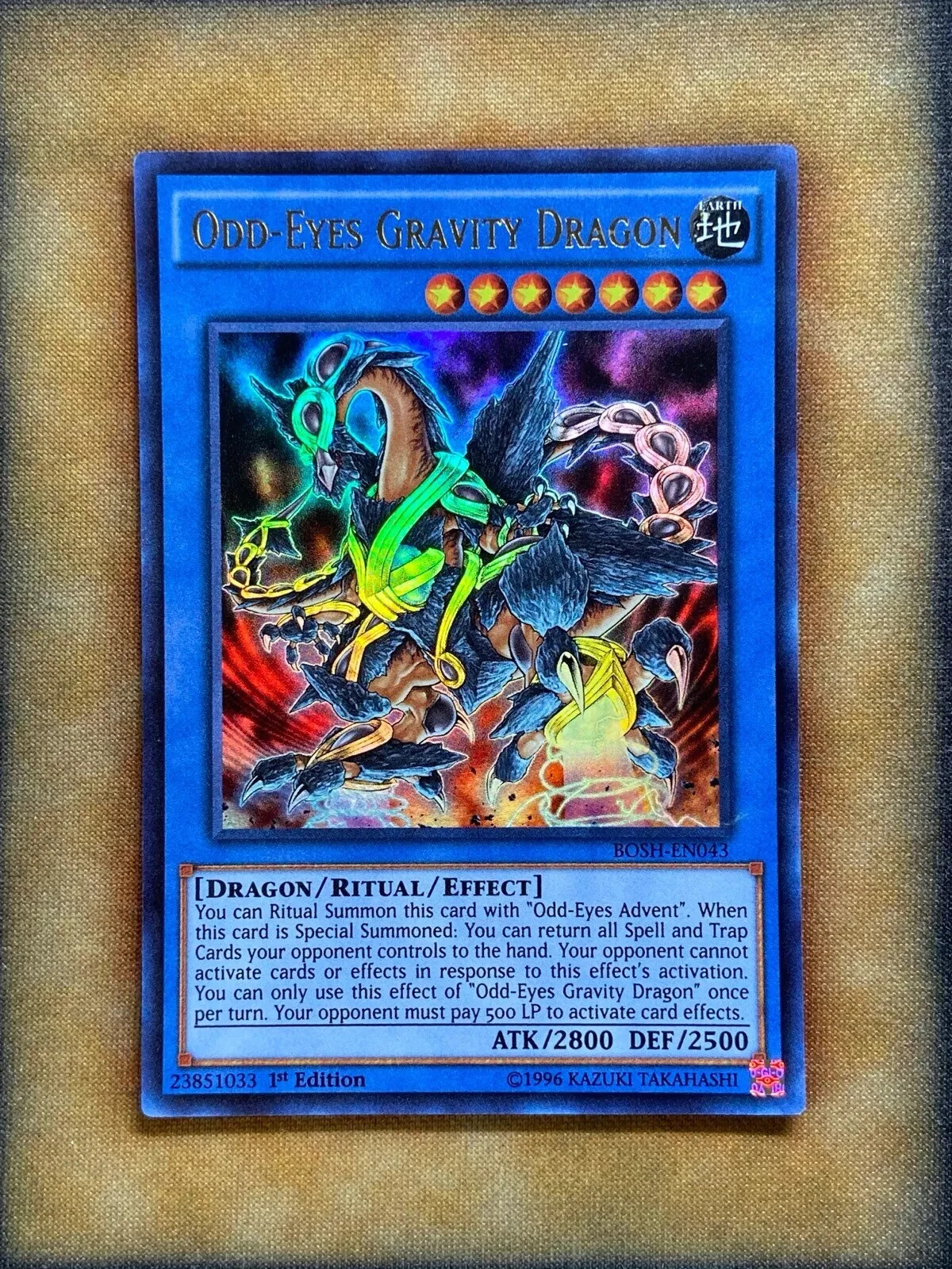 Yugioh Odd-Eyes Gravity Dragon BOSH-EN043 Ultra Rare 1st Ed | eBay