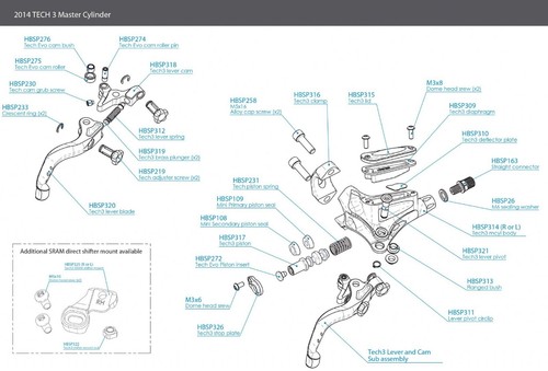 Hope Tech 3 Lever Pivot Bush HBSP313 - Brand New | eBay