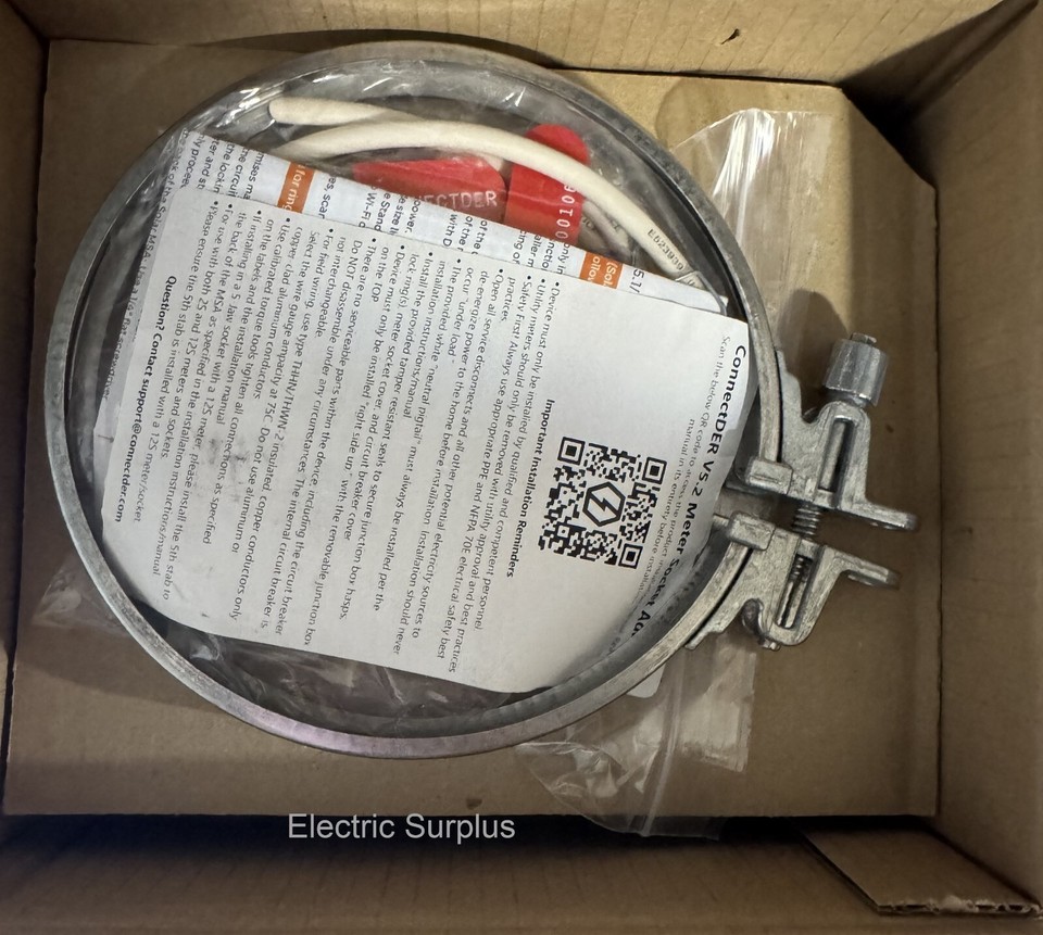 ConnectDER Solar Meter Socket Adapter 60AMP, 22k AIC, V5.2, C-B-5-22-60 ...