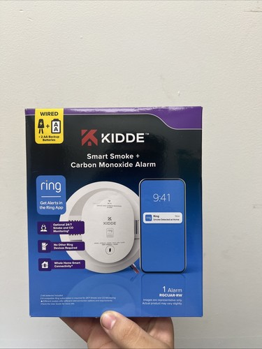 Kidde Ring Enabled Smart Smoke + Carbon Monoxide Alarm Detector Wired RGCUAR-RW | eBay