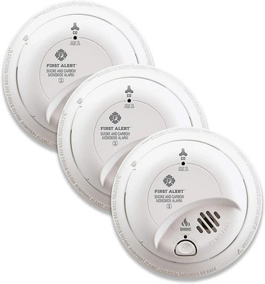 First Alert BRK SC9120B-3/SMICO100-AC Smoke & Carbon Monoxide CO ...