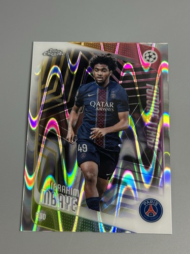 Ibrahim Mbaye 2025-26 Topps Chrome UEFA Raywave Future Stars #158 Paris ...