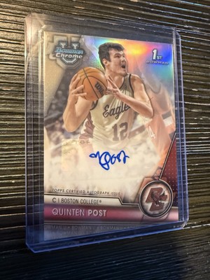 QUENTIN POST 2023-24 Bowman U Chrome - Chrome Prospect Autographs 044/ ...