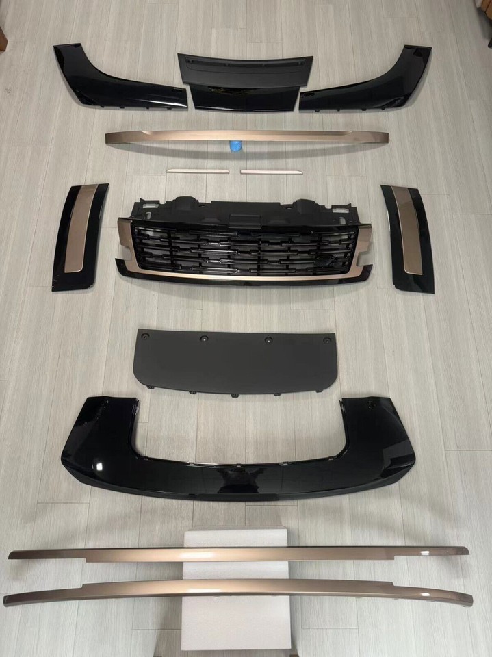 13PCS Black Gold Body kit fits for Range Rover 2023 2024 Update Grille ...
