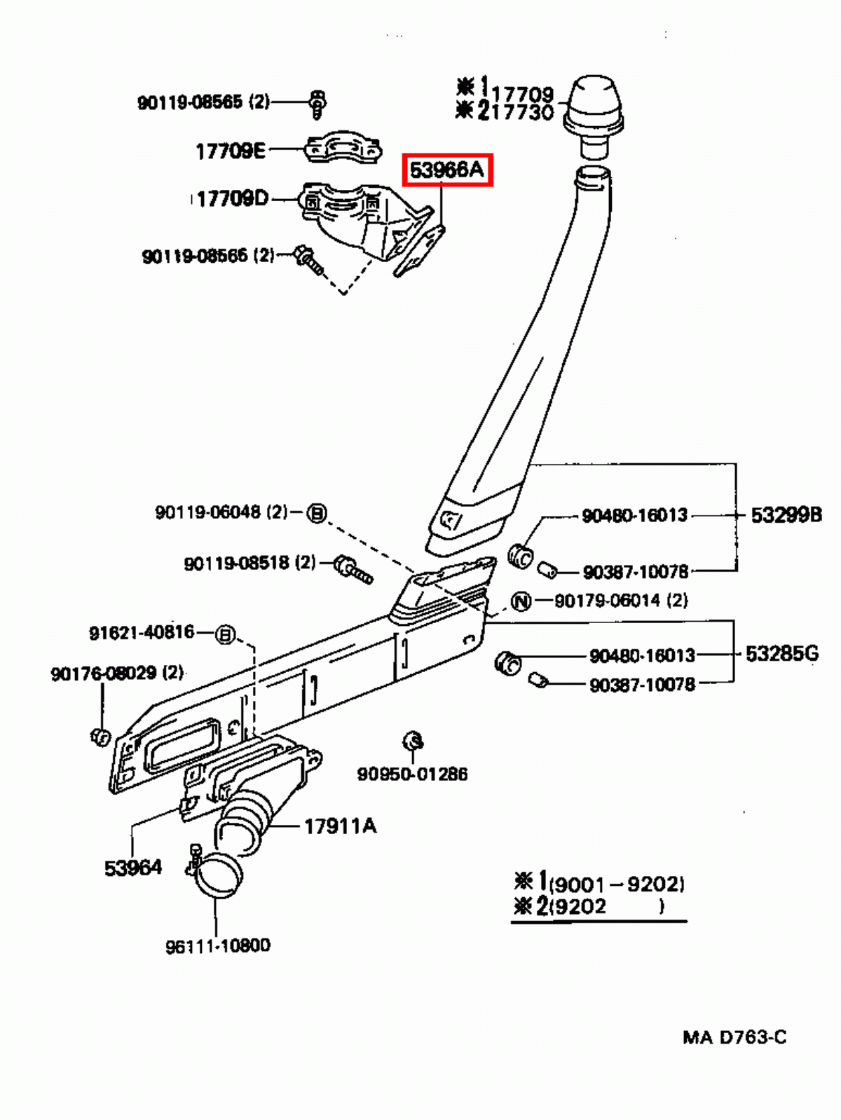 Genuine Toyota LandCruiser VDJ79 VDJ78 VDJ76 Air Cleaner Inlet Bracket ...