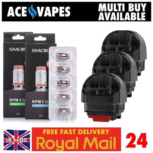 SMOK NORD 5 Spare Pods or Replacement Coils | RPM3 0.15 0.23 Ohm | Pod ...