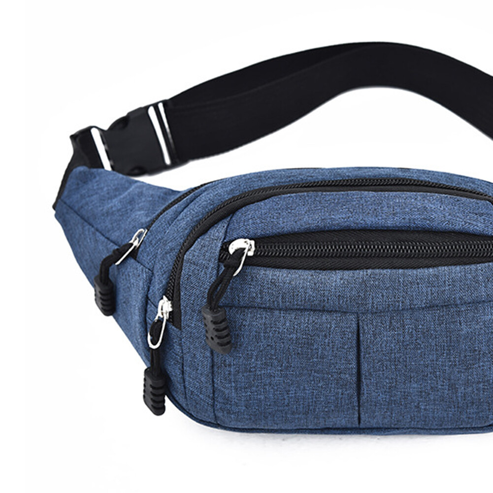 Fanny Pack Nylon Money Pouch for Outdoor Running Cycling Walking (Blue ...